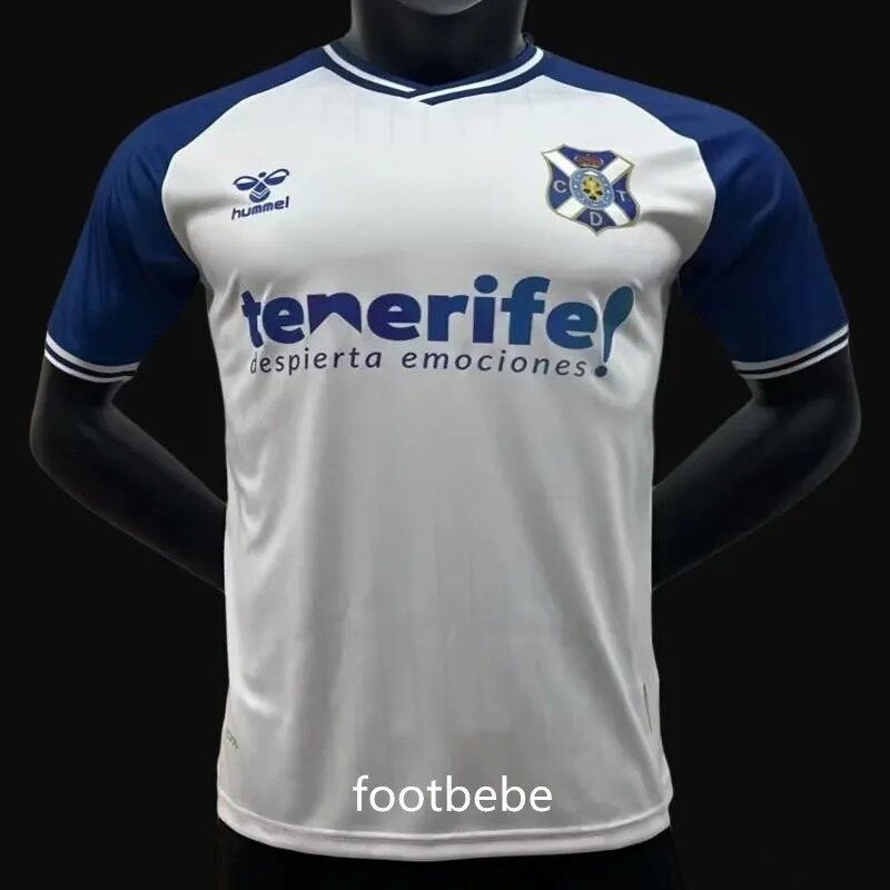 Maillot CD Tenerife 2023 2024 domicile Blanc - Footbebe Maillot CD Tenerife 2023 2024 domicile Blanc - Footbebe